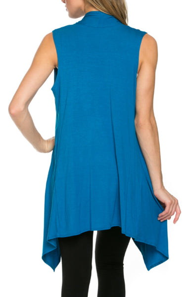 Draped Open Front Jersey Knit Vest – BodiLove Fashion Store
