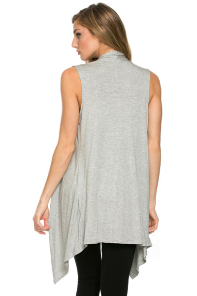 Draped Open Front Jersey Knit Vest – BodiLove Fashion Store