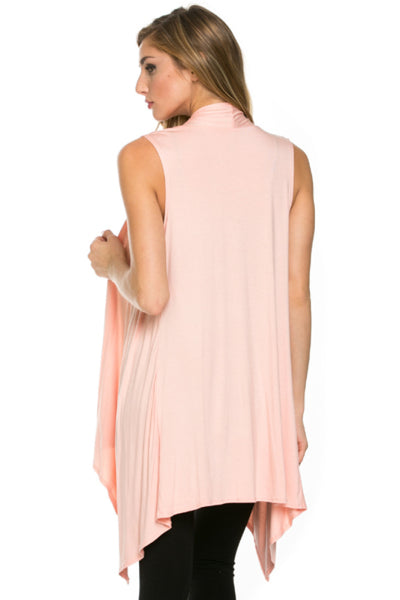 Draped Open Front Jersey Knit Vest – BodiLove Fashion Store