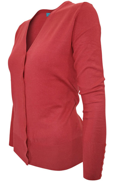 Long Sleeve V-Neck Button Up Cardigan – BodiLove Fashion Store
